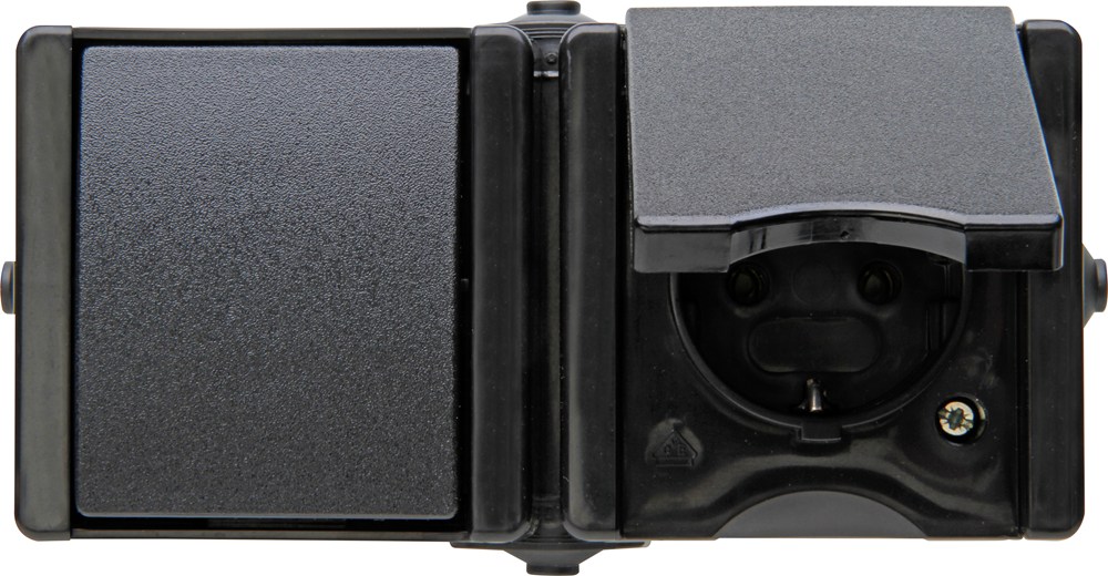PROAQA COMBINATIE WCD RA 1V + WISSEL IP44 ZWART