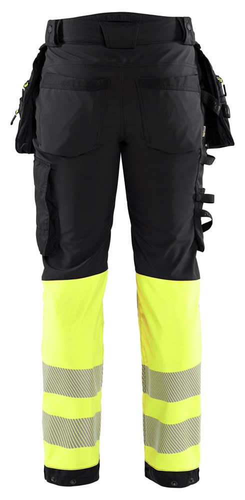 SOFTSHELL HIGH VIS WERKBROEK 1821/2513/9933 - ZWART/HIGH VIS GEEL - C64 ...