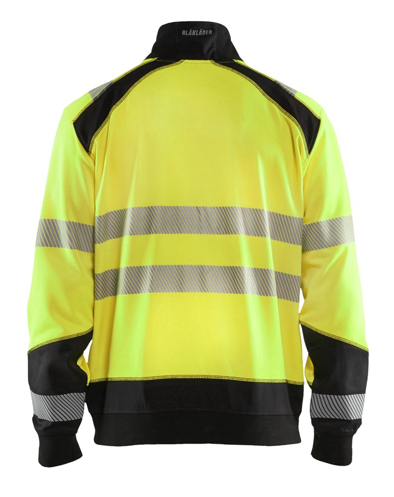SWEATSHIRT HELE RITS HIGH VIS 3558/2528/3399 - GEEL/ZWART 4XL | Lecot ...