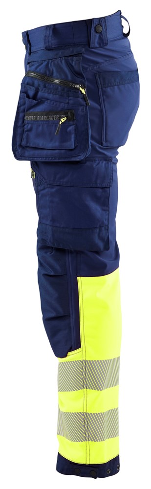 SOFTSHELL HIGH VIS WERKBROEK 1821/2513/8933 - MARINE/HIGH VIS GEEL ...