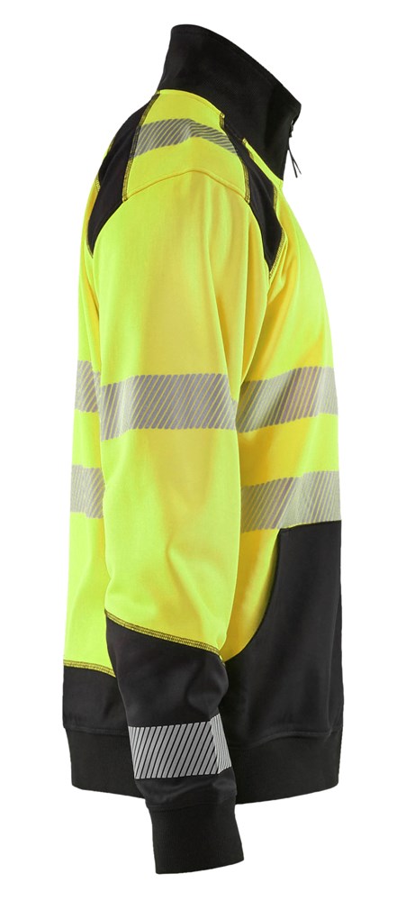 SWEATSHIRT HELE RITS HIGH VIS 3558/2528/3399 - GEEL/ZWART 4XL | Lecot ...