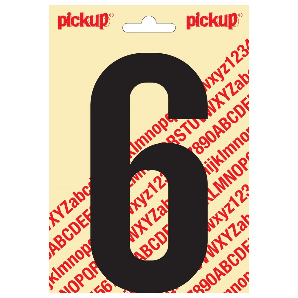 Cijfer 6 150mm zwart | IJzerhandel.nl