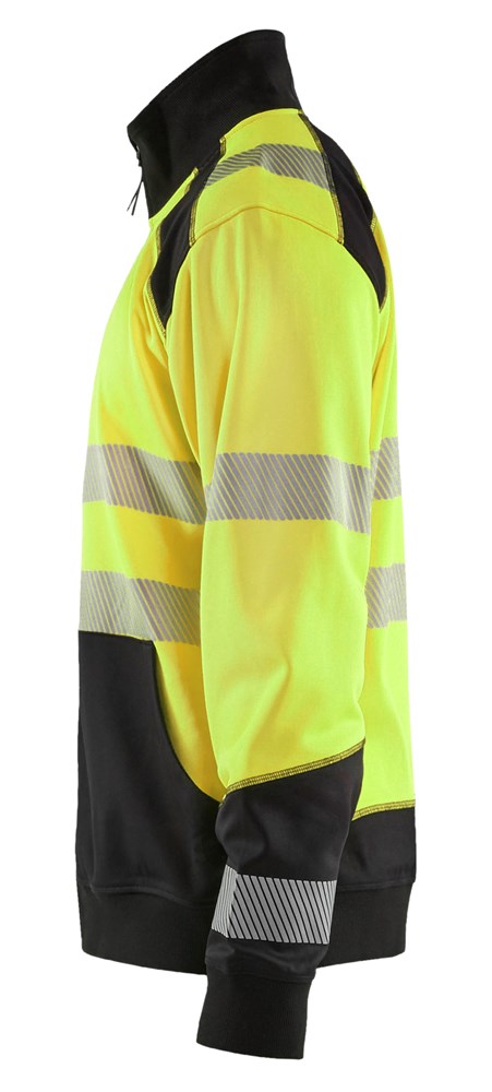 SWEATSHIRT HELE RITS HIGH VIS 3558/2528/3399 - GEEL/ZWART 4XL | Lecot ...