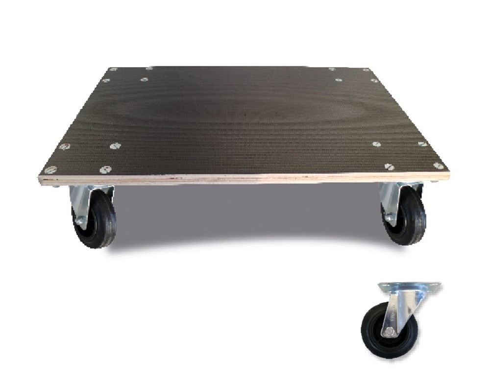 Plateauwagen hout met 4 rubber zwenkwielen | Altrad Fort