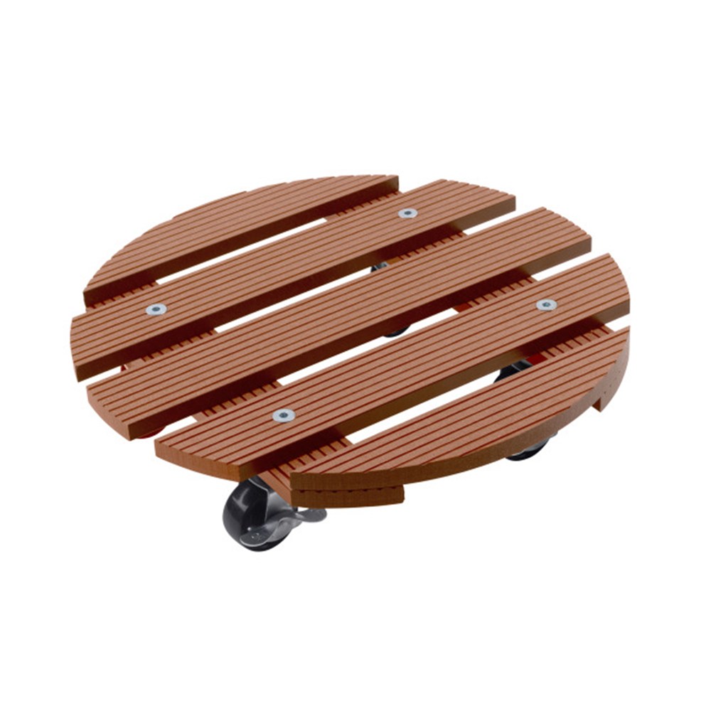 PLANTENROLLER 30CM ROND WPC BR | Enorm van Driel