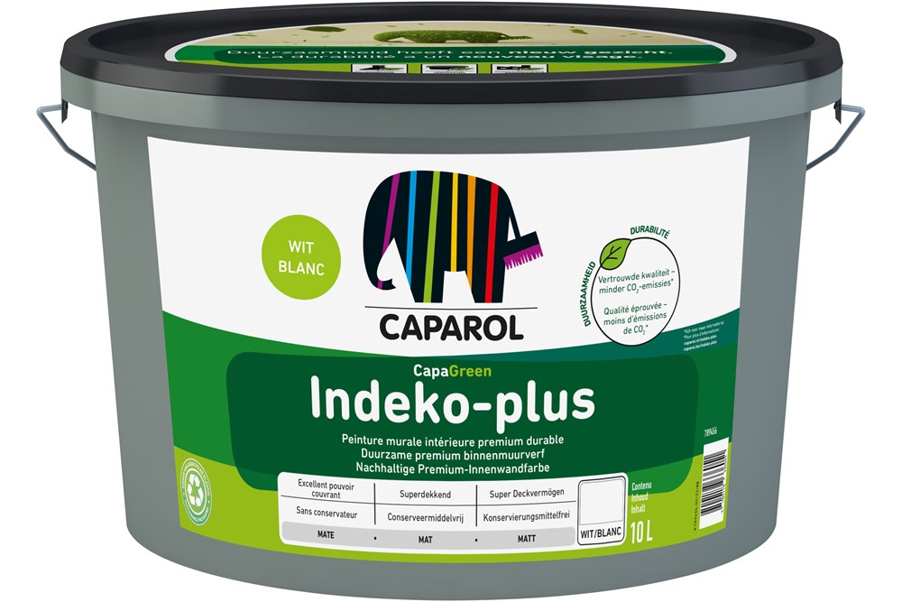Caparol CapaGreen Indeko-Plus PQ 10 Ltr Ral 9010 (groen) | VVBHUSAN de ...